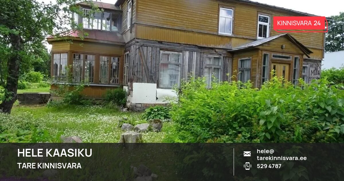 Müüa maja, 4 tuba, Väinjärve tee 4, Koeru alevik, Järva vald