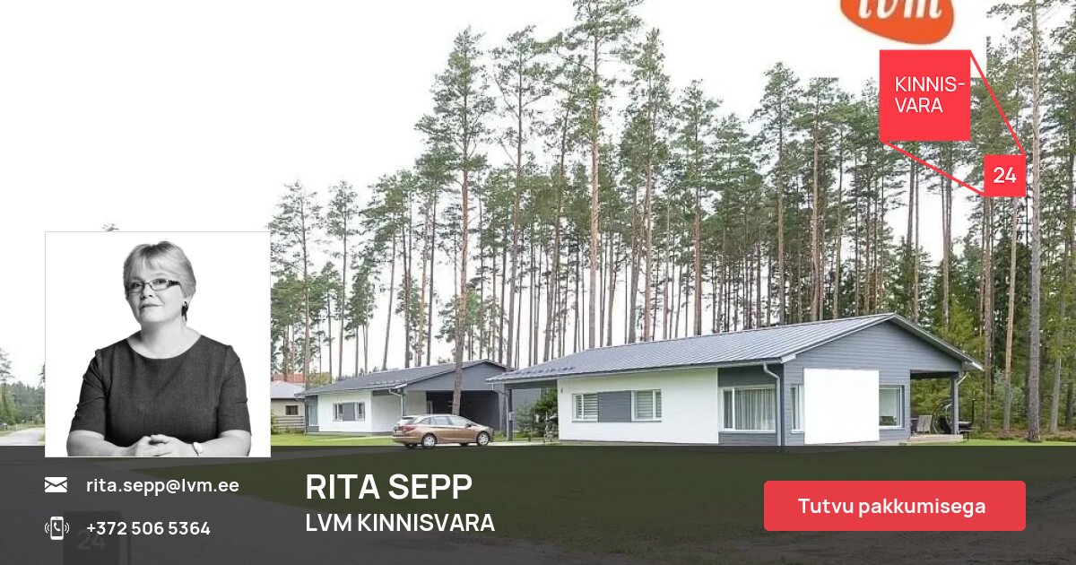 Müüa maja, 4 tuba, Sipelga tee 6, Tammiste küla, Tori vald