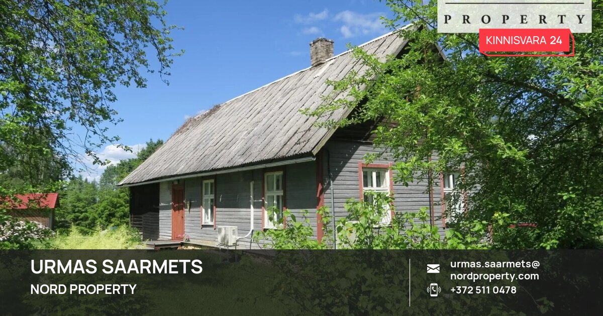 Müüa maja, 3 tuba, Kalda, Tammiku küla, Väike-Maarja vald
