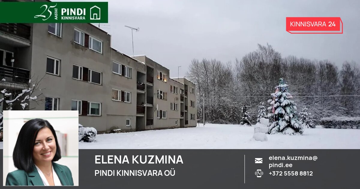 Müüa korter, 3 tuba, Mõisa allee 9, Kolga alevik, Kuusalu vald