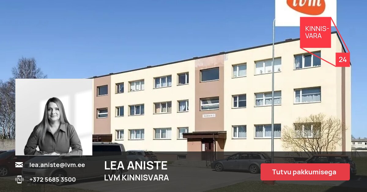 Müüa korter, 2 tuba, Siisikese tn 3, Sauga alevik, Tori vald