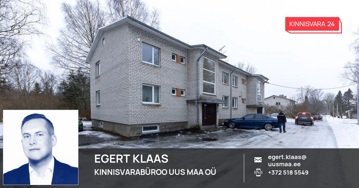 Müüa korter, 2 tuba, Tiigi tn 12, Kurtna küla, Saku vald