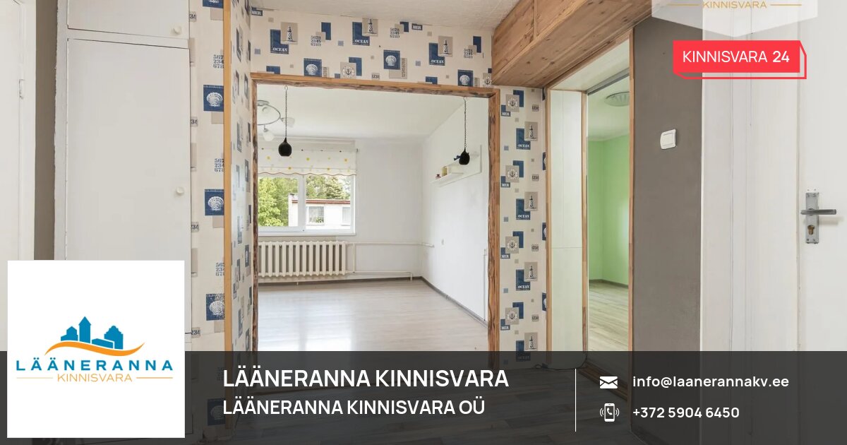 Müüa korter, 3 tuba, Tähe tn 2, Rakke alevik, Väike-Maarja vald