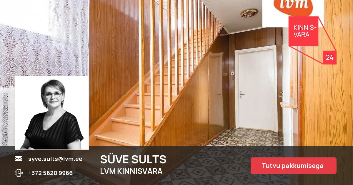 Müüa maja, 6 tuba, Lõo tn 9, Sauga alevik, Tori vald