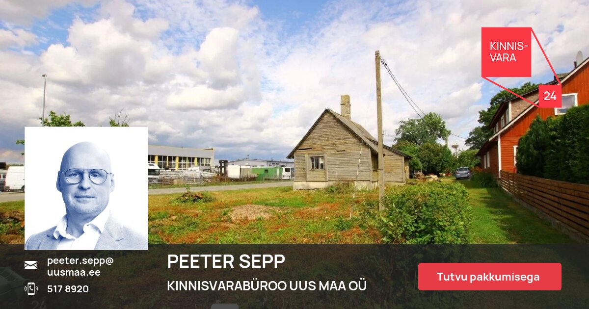 Müüa maja, 2 tuba, Keskuse tn 6, Sauga alevik, Tori vald