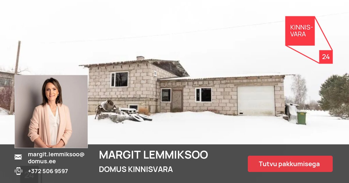 Müüa maja, 4 tuba, Tiigi tn 3, Tabivere alevik, Tartu vald