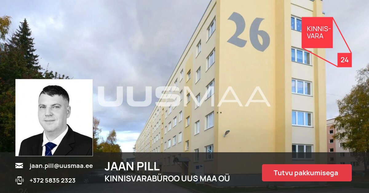 Müüa korter, 2 tuba, A. H. Tammsaare pst 26, Rannarajoon, Pärnu linn