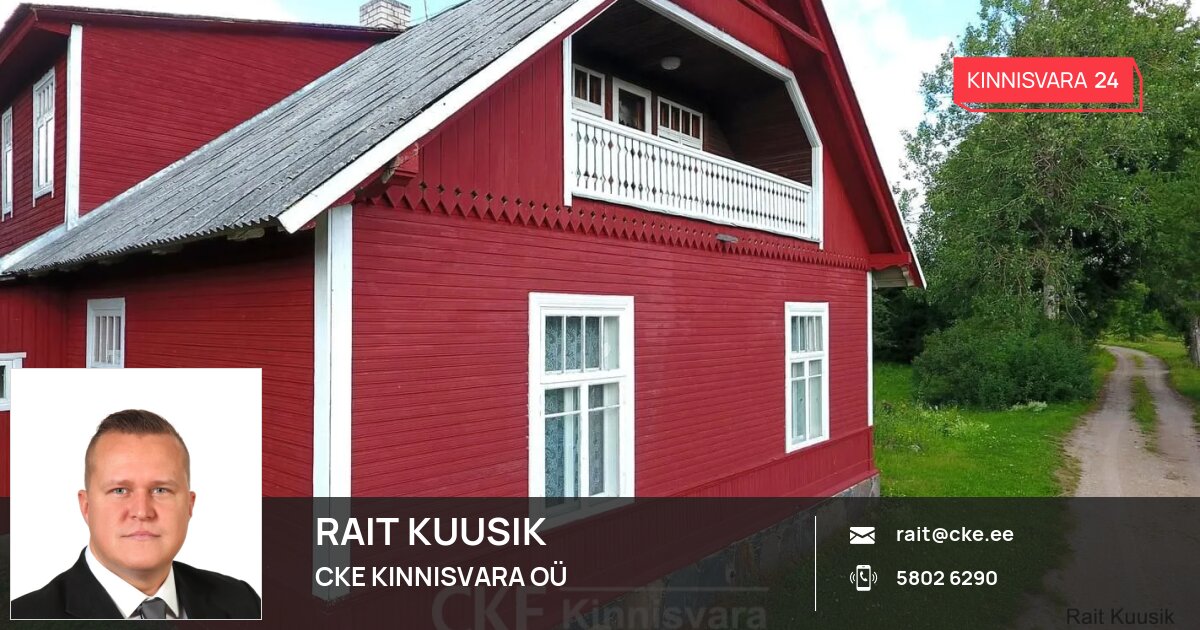 Müüa maja, 8 tuba, Oru, Tammiku küla, Vinni vald