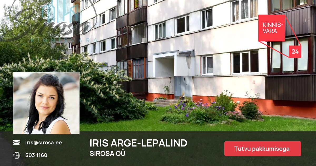 Üürile anda korter, 1 tuba, Kalda tn 22, Sillamäe linn