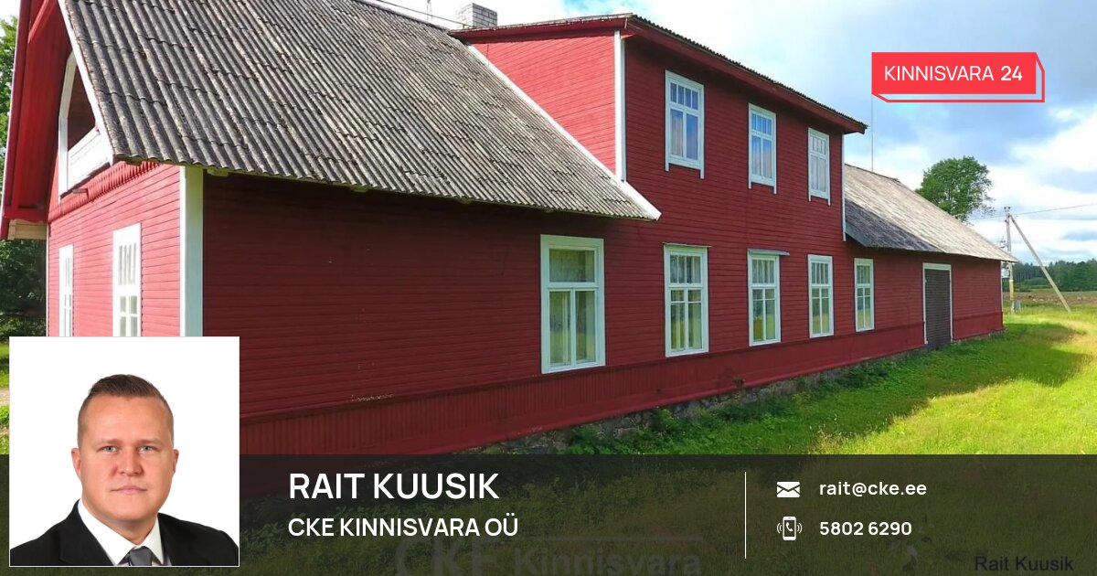 Müüa maja, 8 tuba, Oru, Tammiku küla, Vinni vald