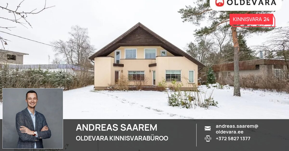 Müüa maja, 6 tuba, Vambola tn 26, Luige alevik, Kiili vald