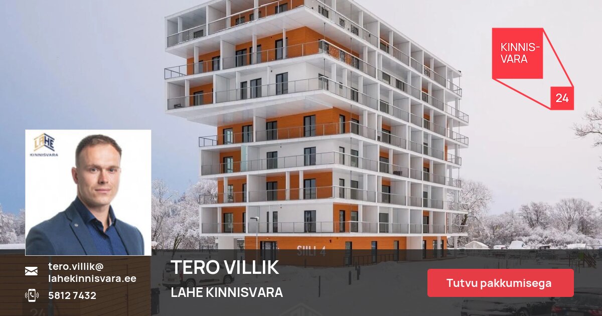 Müüa korter, 3 tuba, Siili tn 4, Karlova, Tartu linn