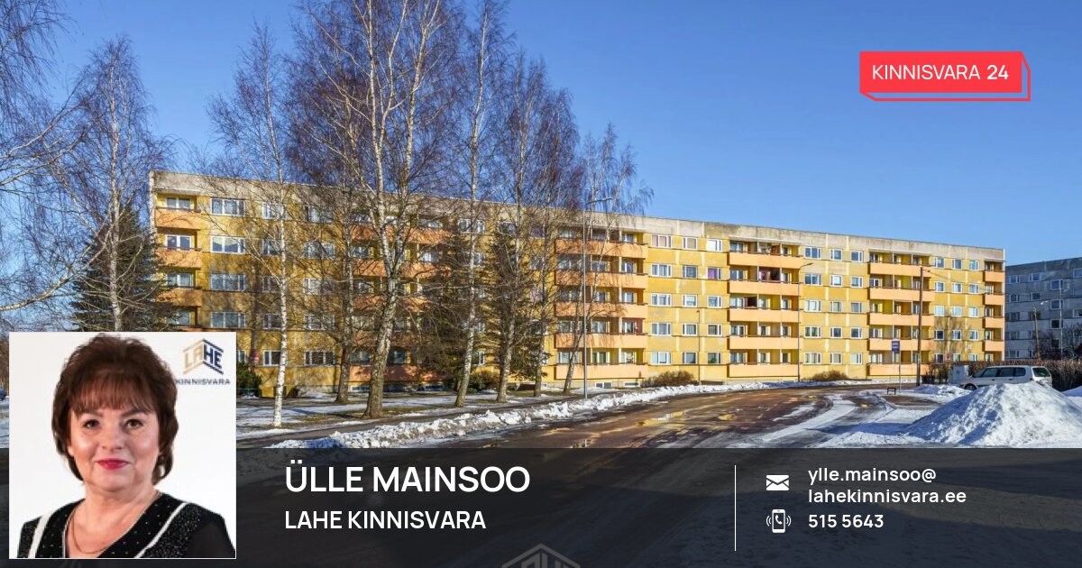 Müüa korter, 1 tuba, Kauge tn 32, Viljandi linn