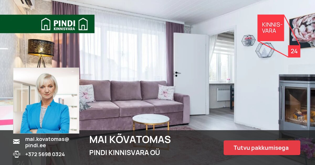 Müüa korter, 3 tuba, Jänesselja tn 6, Sauga alevik, Tori vald