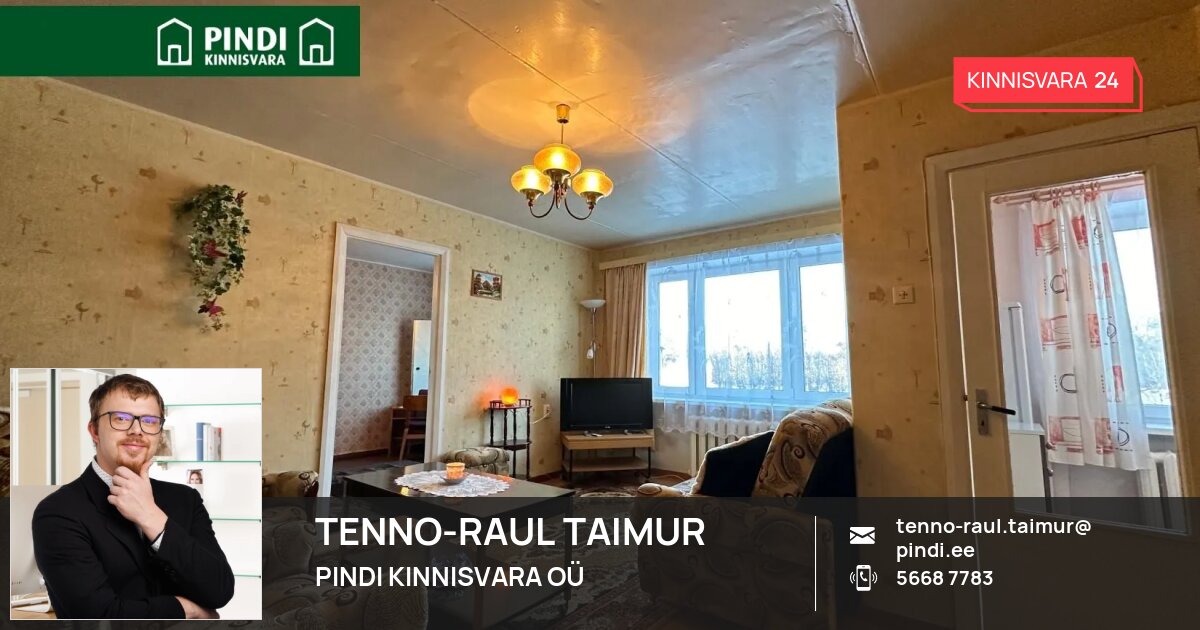 Müüa korter, 2 tuba, F. R. Faehlmanni tee 21, Rakke alevik, Väike ...