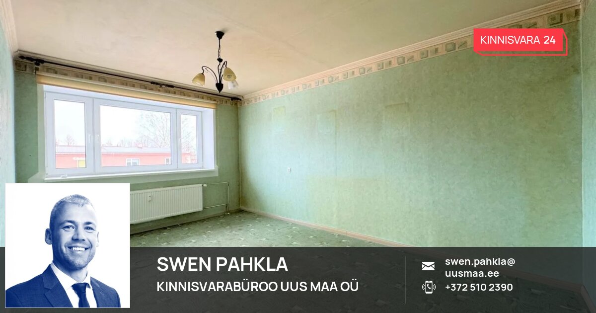 Müüa korter, 2 tuba, Linnu tn 7, Pajusti alevik, Vinni vald
