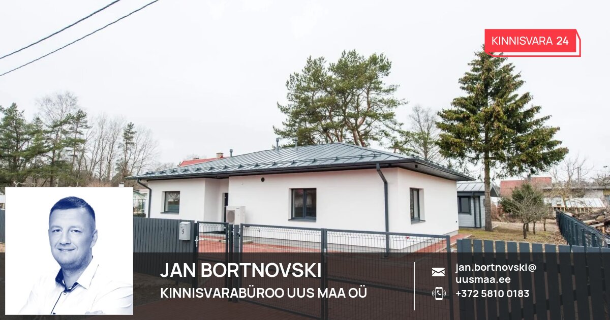 Müüa maja, 4 tuba, Meremehe tn 5, Luige alevik, Kiili vald