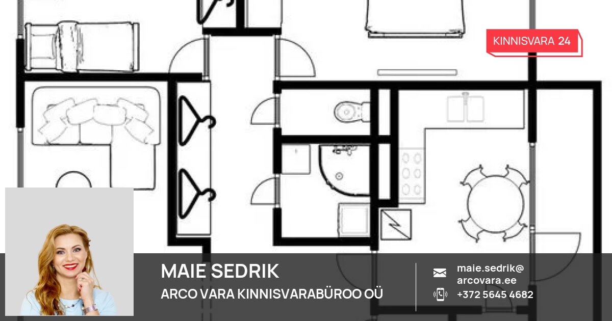 Müüa korter, 3 tuba, Keskuse vkt 9, Lehtse alevik, Tapa vald