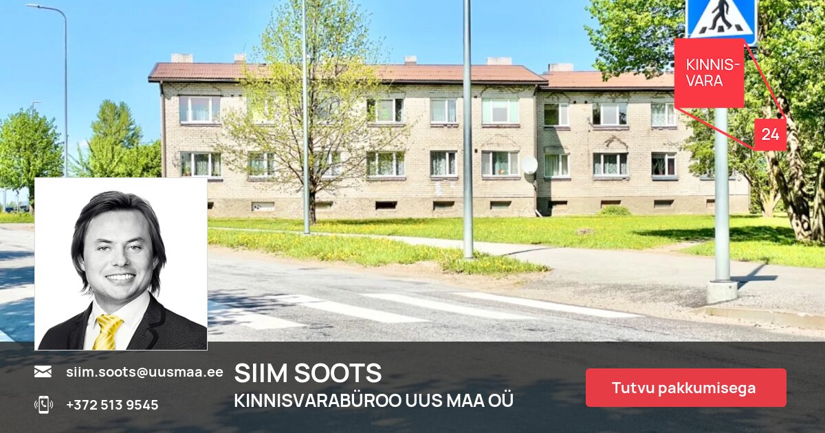 Müüa korter, 2 tuba, Kuldnoka tn 4, Sauga alevik, Tori vald