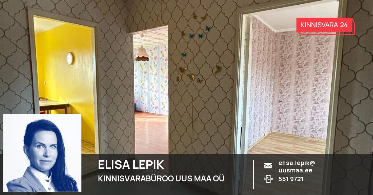 Müüa korter, 2 tuba, Linnu tn 2, Pajusti alevik, Vinni vald