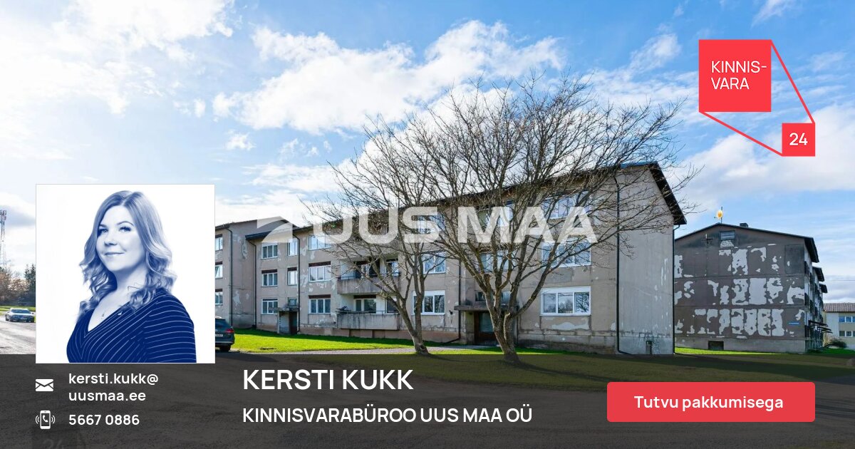 Müüa korter, 3 tuba, Tikuti tn 3, Abja-Paluoja linn, Mulgi vald