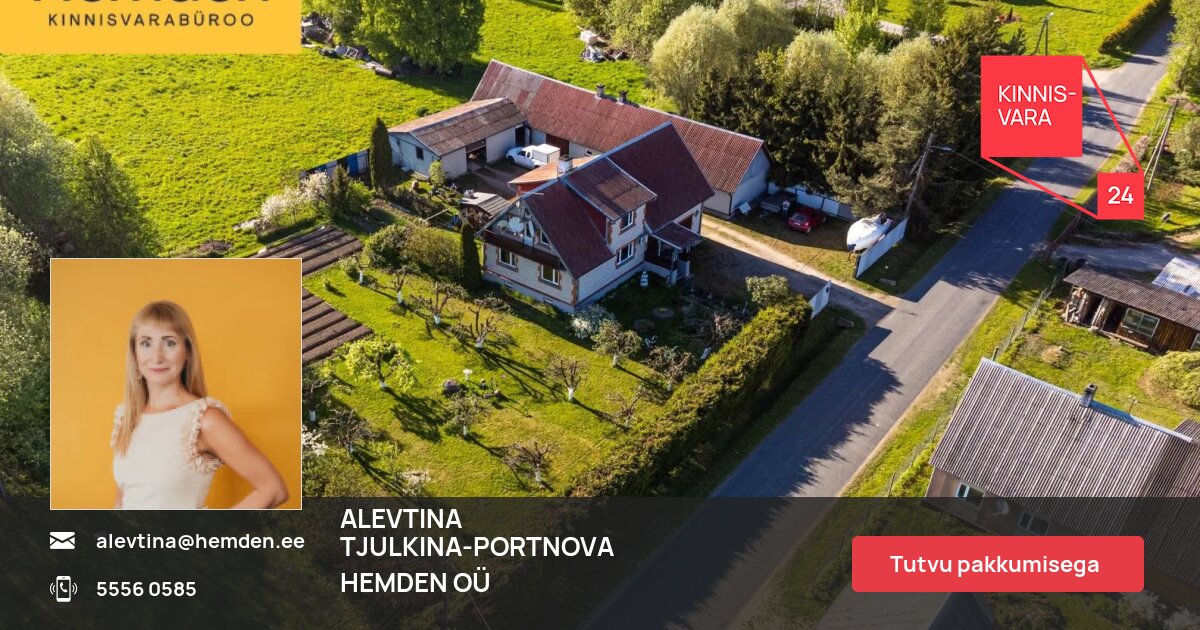 Müüa maja, 5 tuba, Kesk tn 5, Varnja alevik, Peipsiääre vald