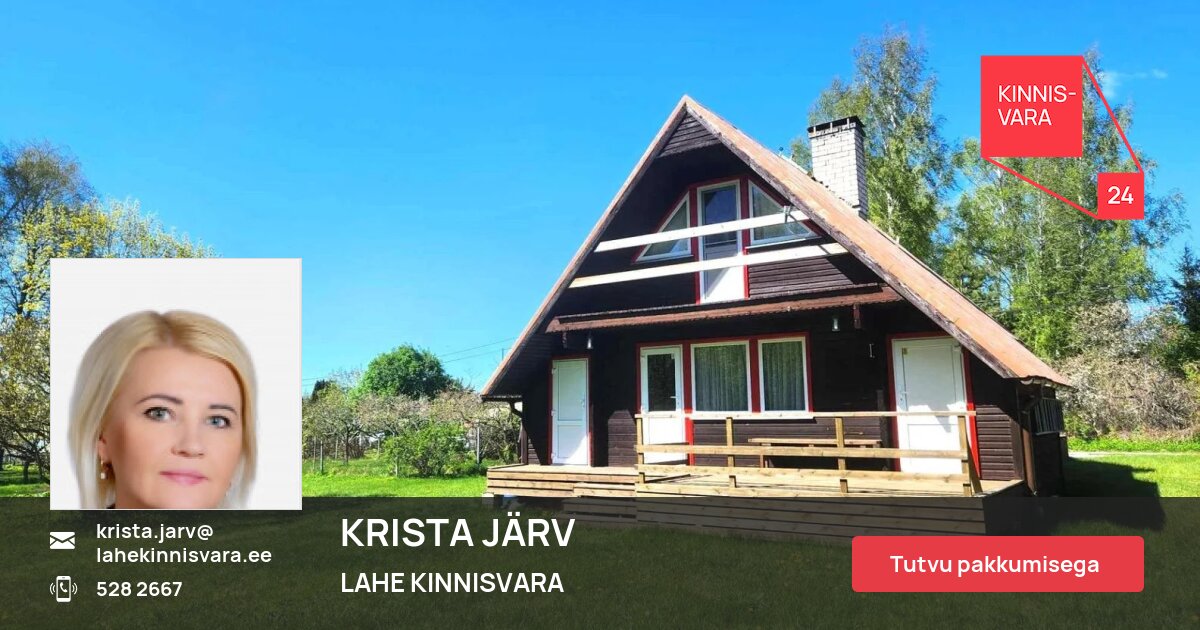 Müüa suvila, 2 tuba, Daalia tee 4, Eametsa küla, Tori vald