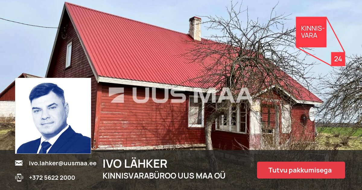 Müüa maja, 3 tuba, Kreegi, Kõola küla, Jõgeva vald