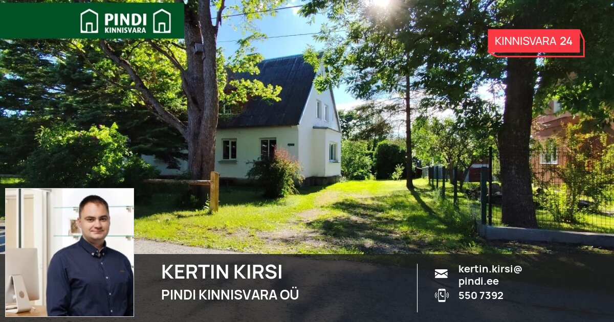 Müüa maja, 7 tuba, Vahtra tn 8, Rakke alevik