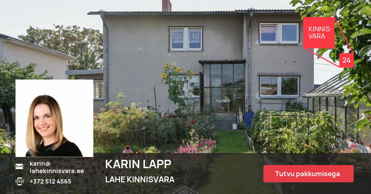 Müüa maja, 5 tuba, Kreegi tn 29, Peetrimõisa, Viljandi linn