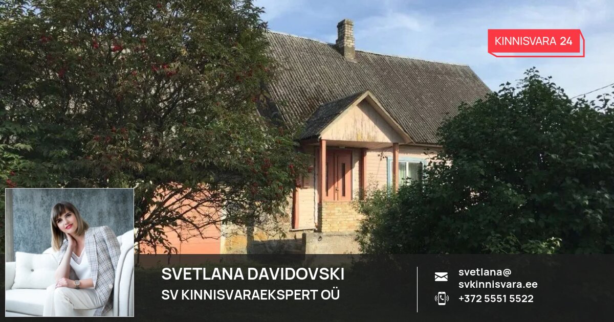 Müüa maja, 3 tuba, Märtsi, Sipelga küla, Peipsiääre vald