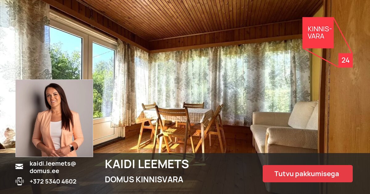 Müüa suvila, 2 tuba, Kaasiku tn 3, Luige alevik, Kiili vald