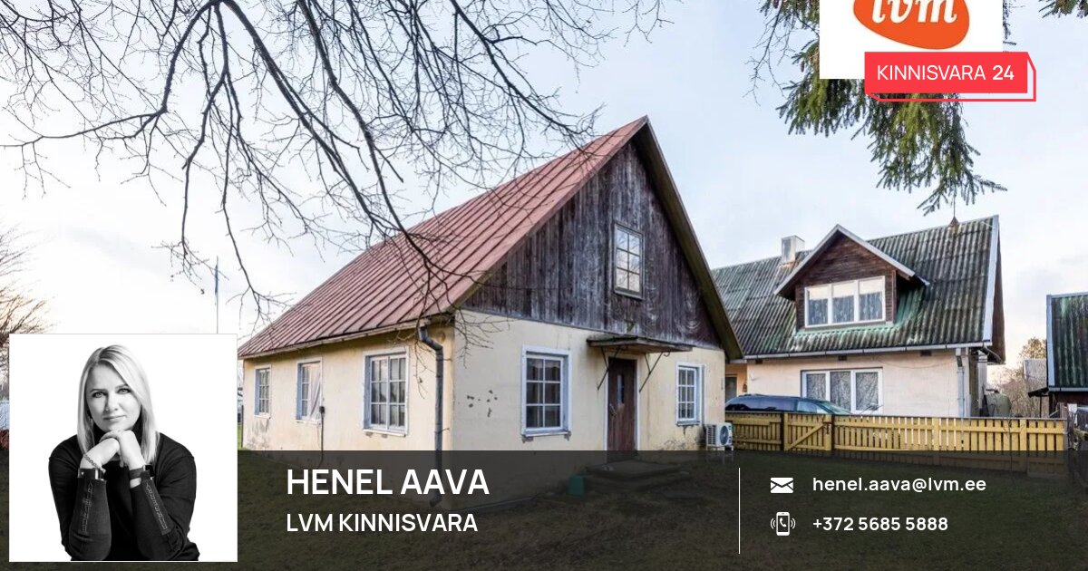Müüa maja, 4 tuba, Põllu tn 8, Koeru alevik, Järva vald