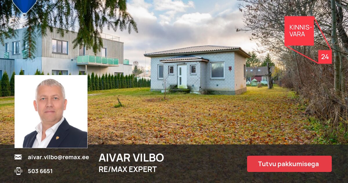 Müüa maja, 2 tuba, Tulbi tn 23, Raasiku alevik, Raasiku vald