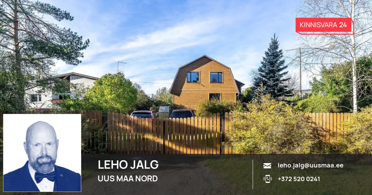 Müüa maja, 6 tuba, Kivikangru tn 2, Saue linn, Saue vald