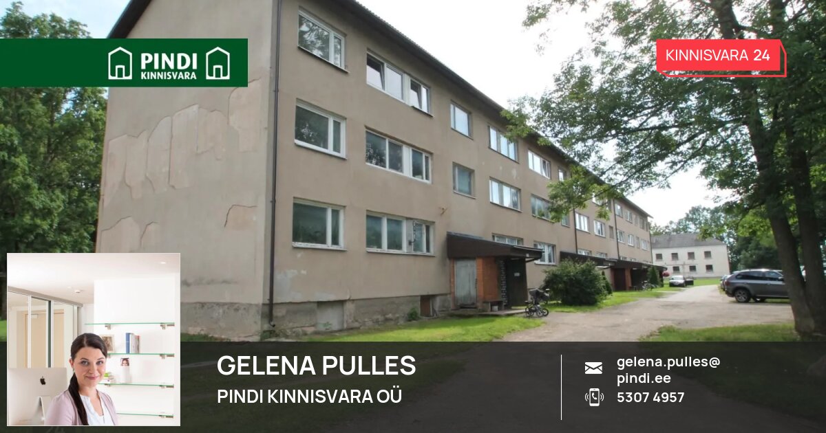 Müüa korter, 4 tuba, Kooli tn 3, Õru alevik, Valga vald