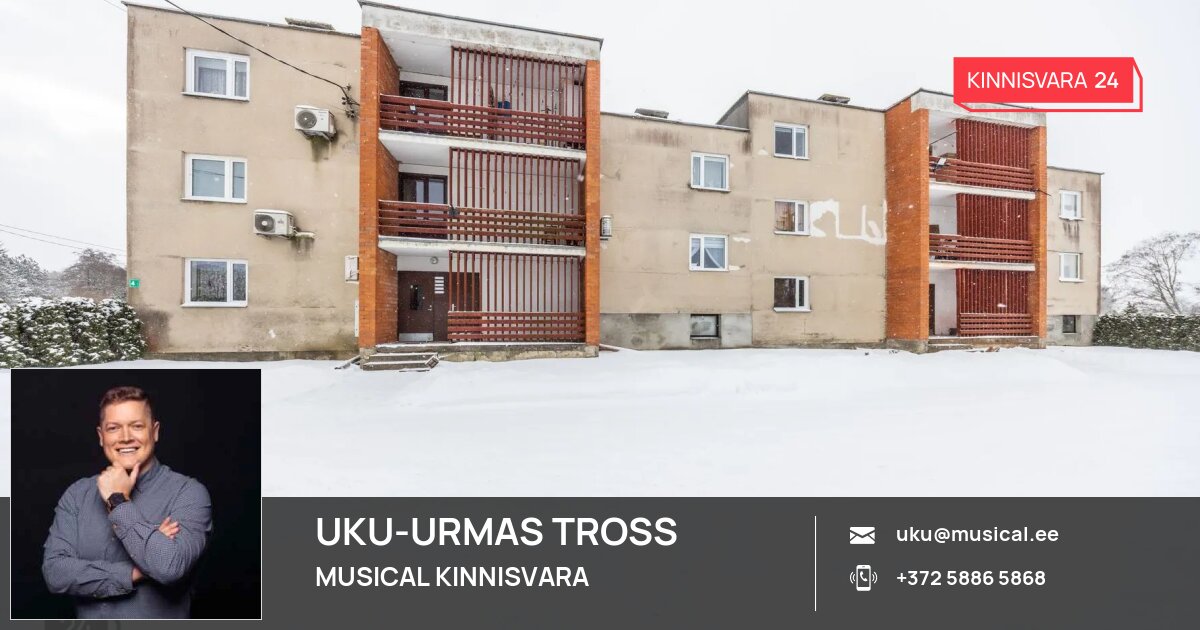 Müüa korter, 2 tuba, Mõisa tee 4, Kiiu alevik, Kuusalu vald