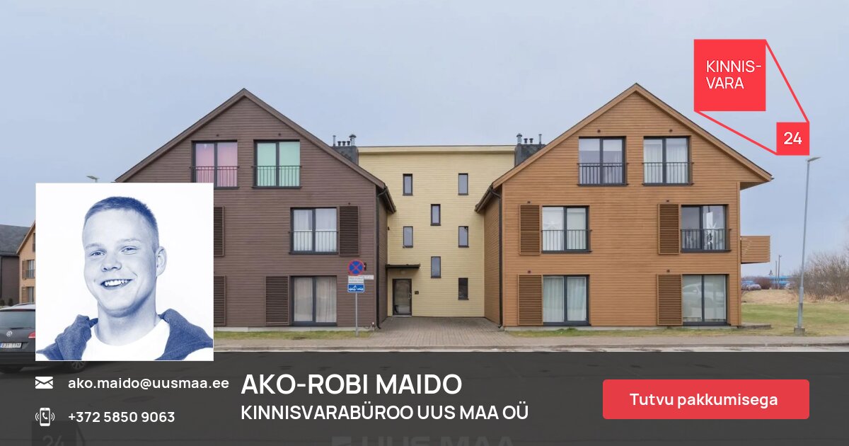 Müüa korter, 2 tuba, Hirvela tn 24, Sauga alevik, Tori vald