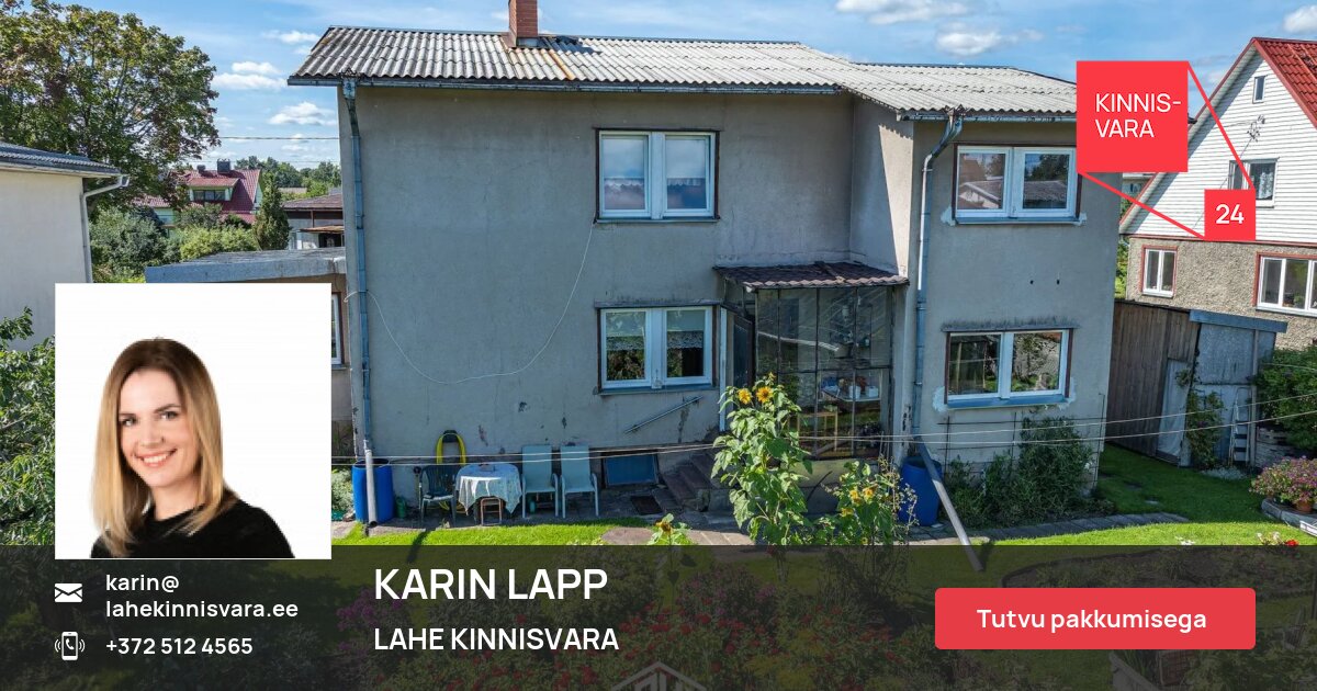 Müüa maja, 5 tuba, Kreegi tn 29, Peetrimõisa, Viljandi linn