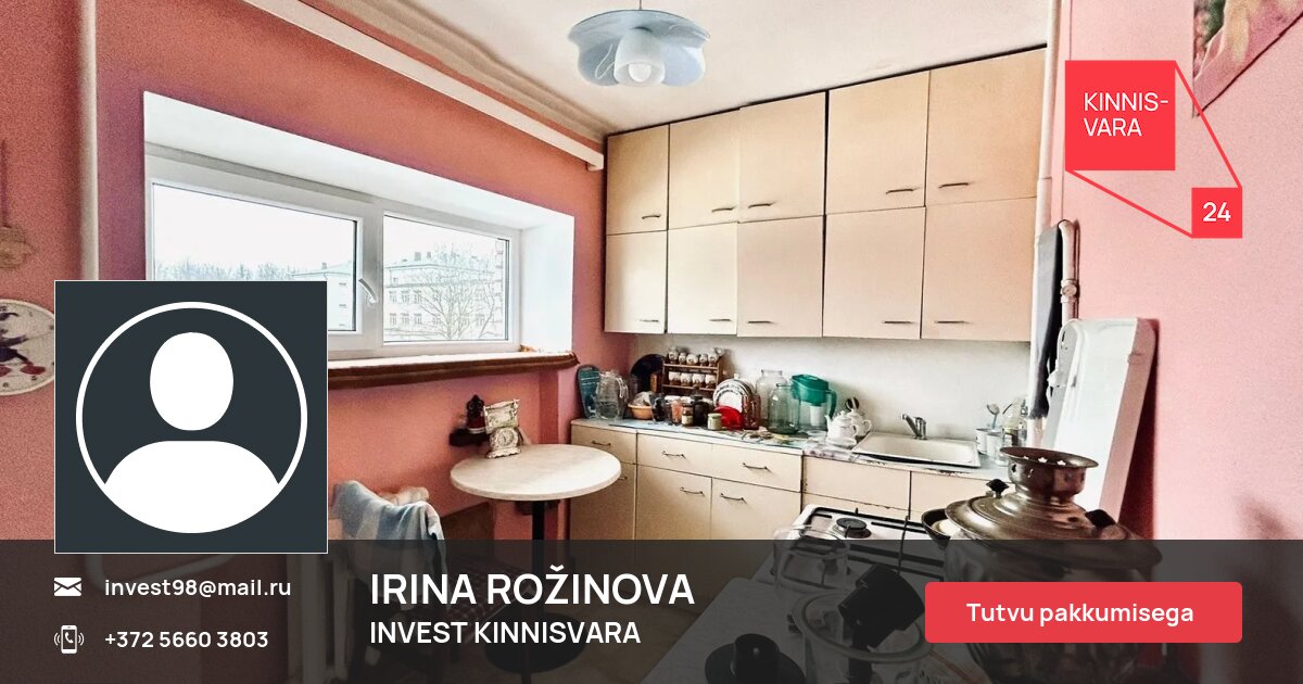 Müüa korter, 2 tuba, V. Gerassimovi tn 4, Kreenholmi, Narva linn