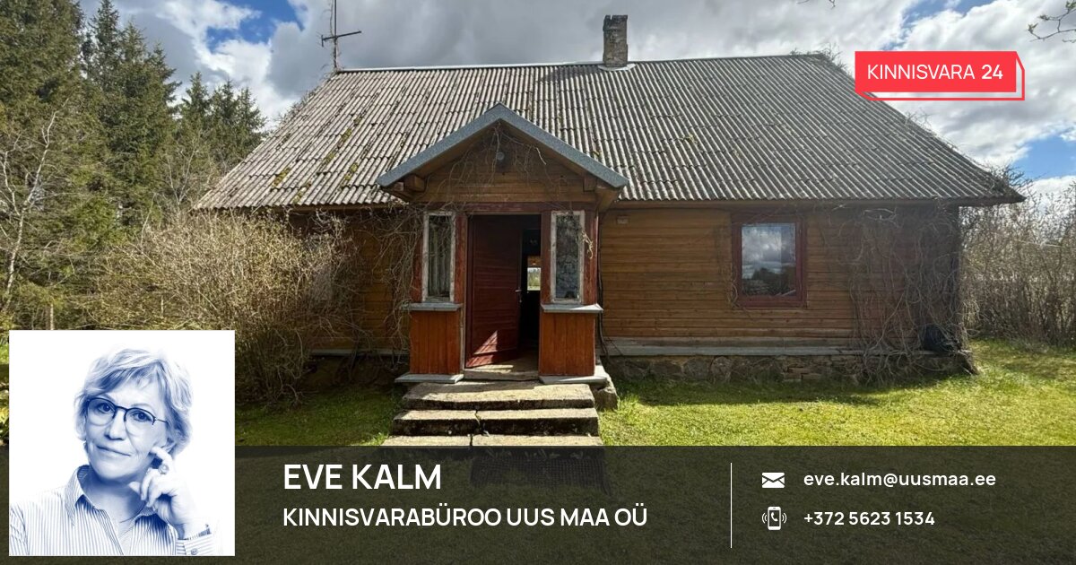 Müüa maja, 3 tuba, Väljaotsa, Rahkla küla, Vinni vald