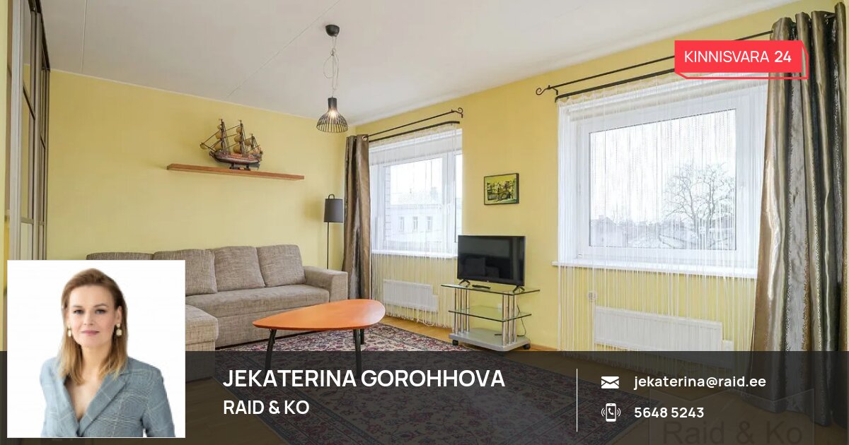 Müüa korter, 3 tuba, Roopa tn 7, Kesklinn, Tallinn