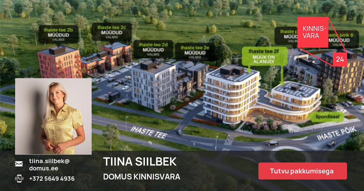 Müüa korter, 2 tuba, Ihaste tee 2f, Annelinn, Tartu linn