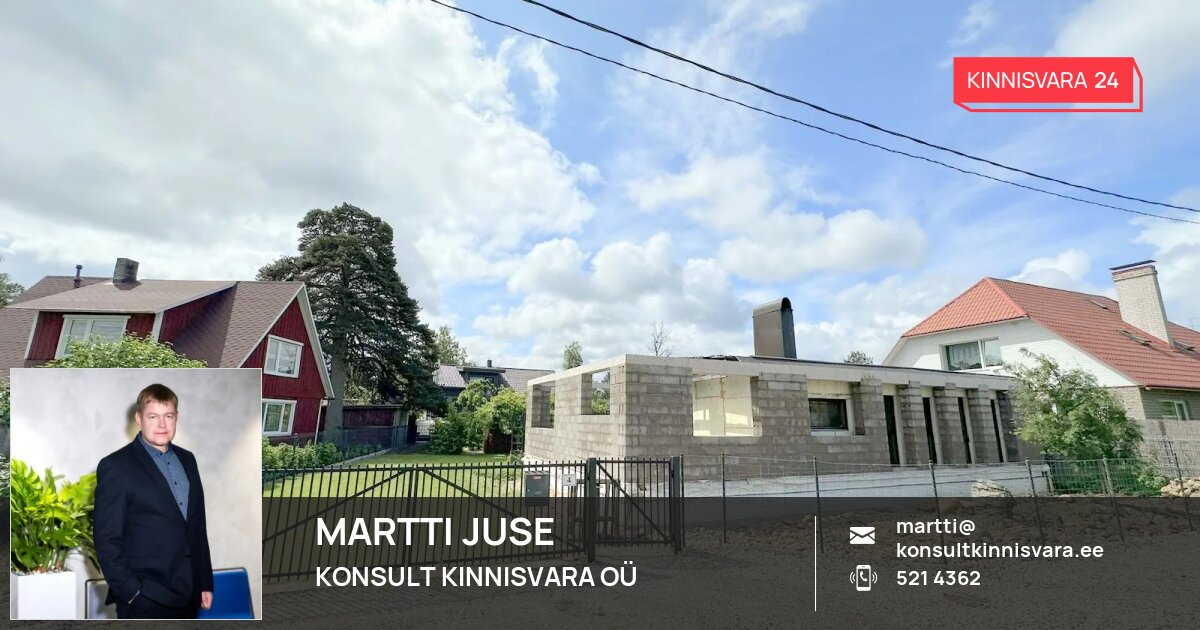 Müüa maja, 2 tuba, Rooli tn 4, Luige alevik, Kiili vald