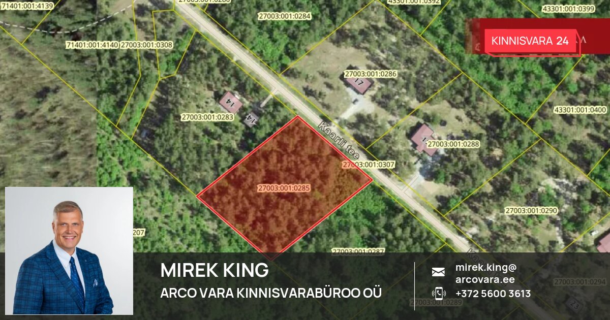 Müüa maa, Kaarli tee 16, Kaarma osavald, Upa küla, Saaremaa vald