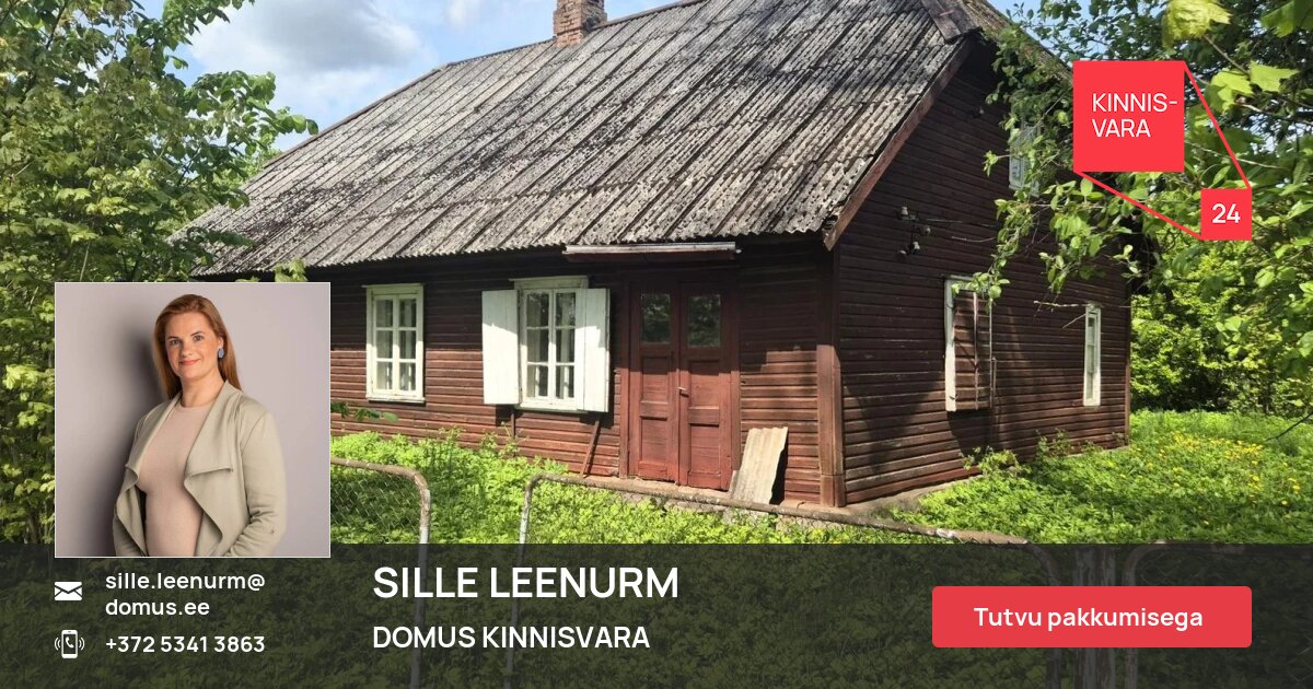 Müüa maja, 4 tuba, Piiri, Lilli küla, Mulgi vald