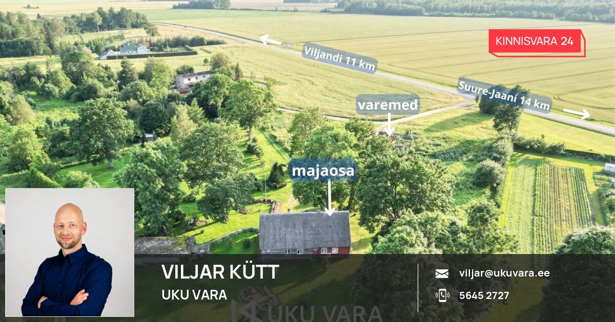 Müüa suvila, 3 tuba, Suure-Kapsta, Kookla küla, Viljandi vald