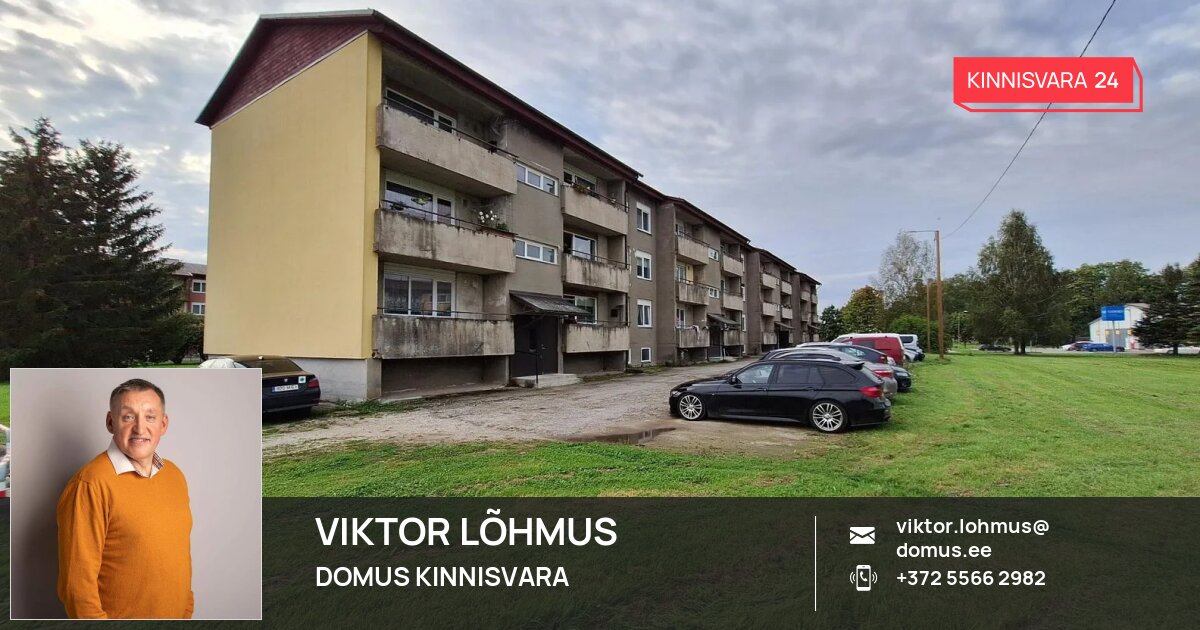 Müüa korter, 1 tuba, Sõpruse pst 3, Koeru alevik, Järva vald