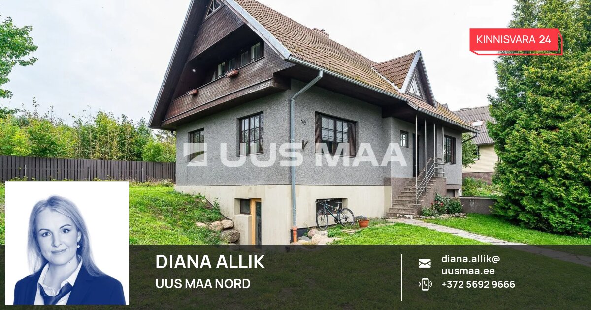 Üürile anda maja, 5 tuba, Hõbekuuse tee 56, Merivälja, Pirita, Tallinn