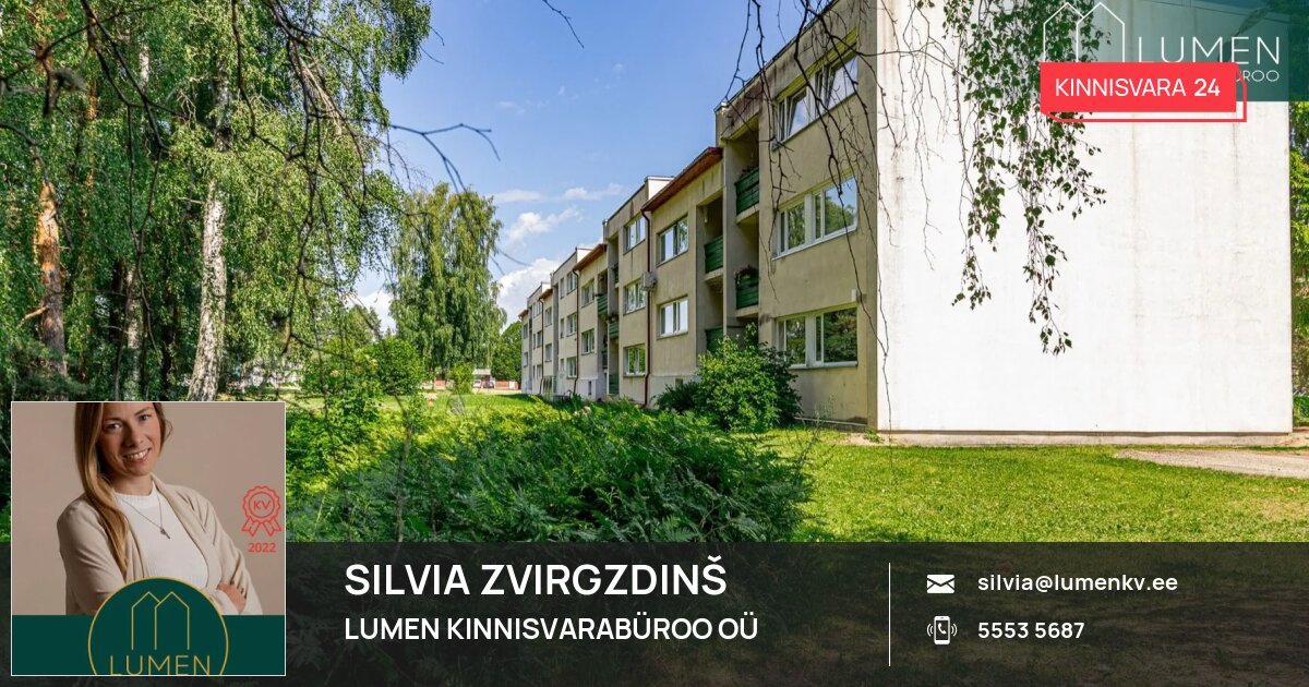Müüa korter, 3 tuba, Valgjärve tn 6, Kose alevik, Võru vald
